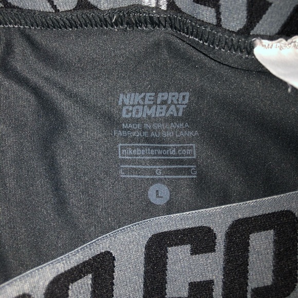 Nike | Bottoms | Nike Pro Combat Grey And Black Compression Tights ...